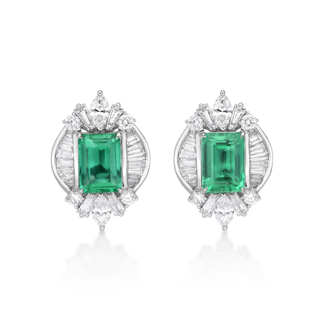 Emerald Jacket Earrings – Sevun Design